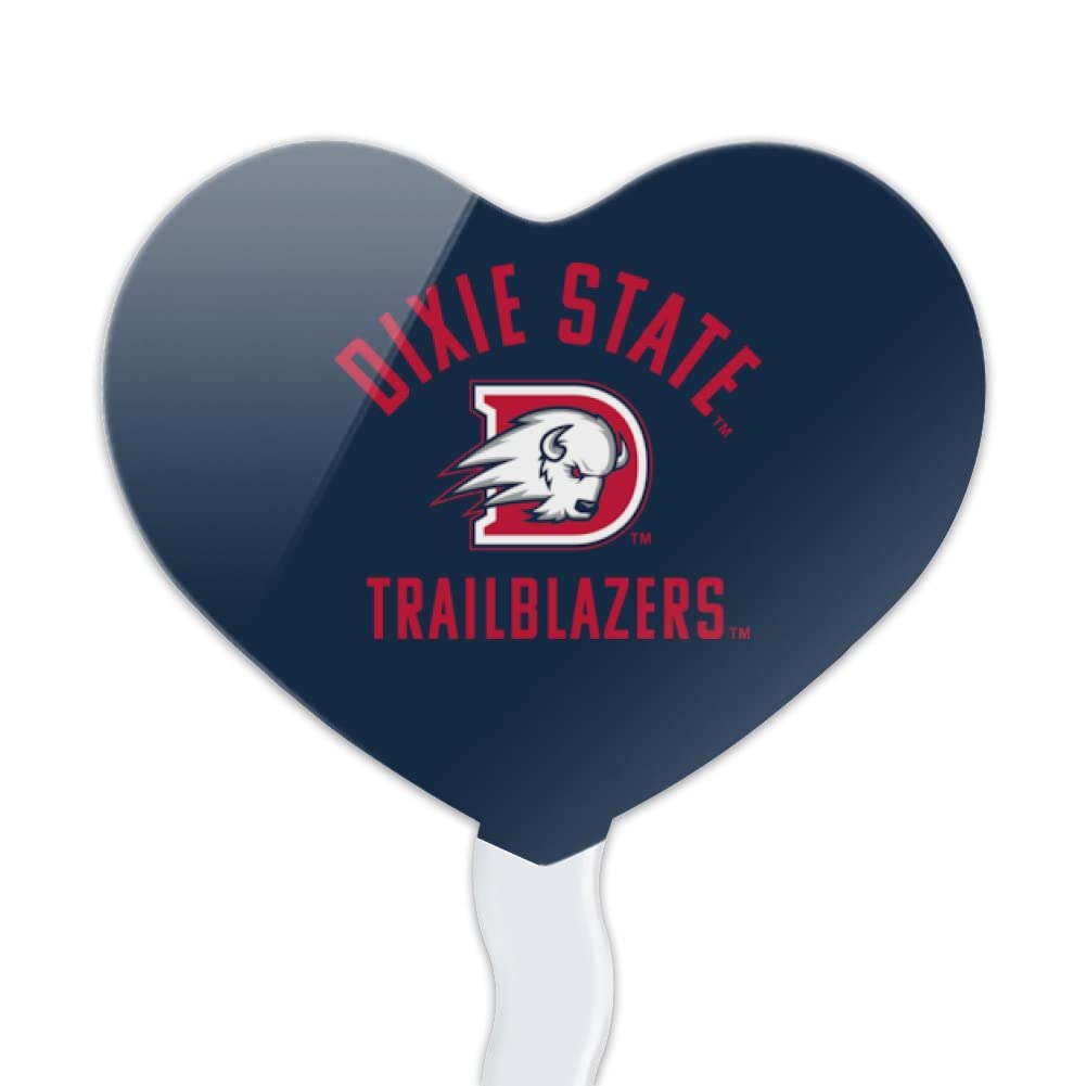 Dixie State Trailblazer Heart Love Cupcake Picks Toppers Decoration Set of 6