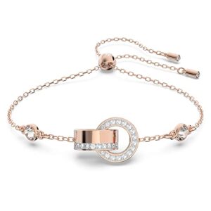 swarovski dexera bracelet, white, rose-gold tone finish