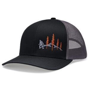 larix wild bigfoot trucker hat, black/gray