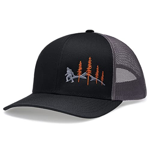 LARIX Wild Bigfoot Trucker Hat, Black/Gray