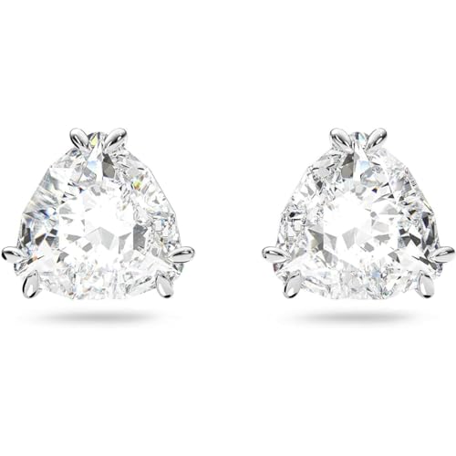 Swarovski Millenia Stud Earrings, Trilliant cut crystal, White, Rhodium Finish