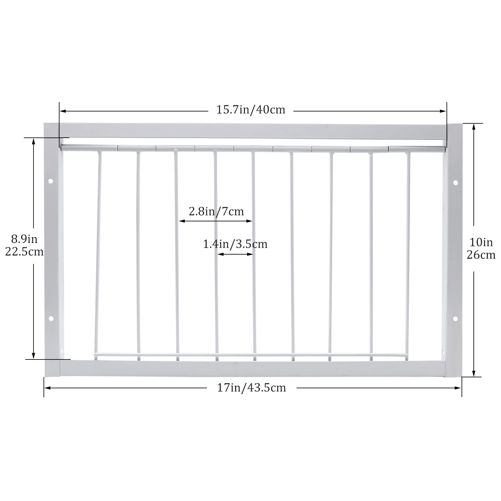 Junniu 15.7in/40cm Pigeon Cage Door One Way Entrance Door Bird T-Trap Birdcage Iron Wire Trap Door for Racing Pigeon Bird Cage Breeding Supply, 15.7in (40cm)