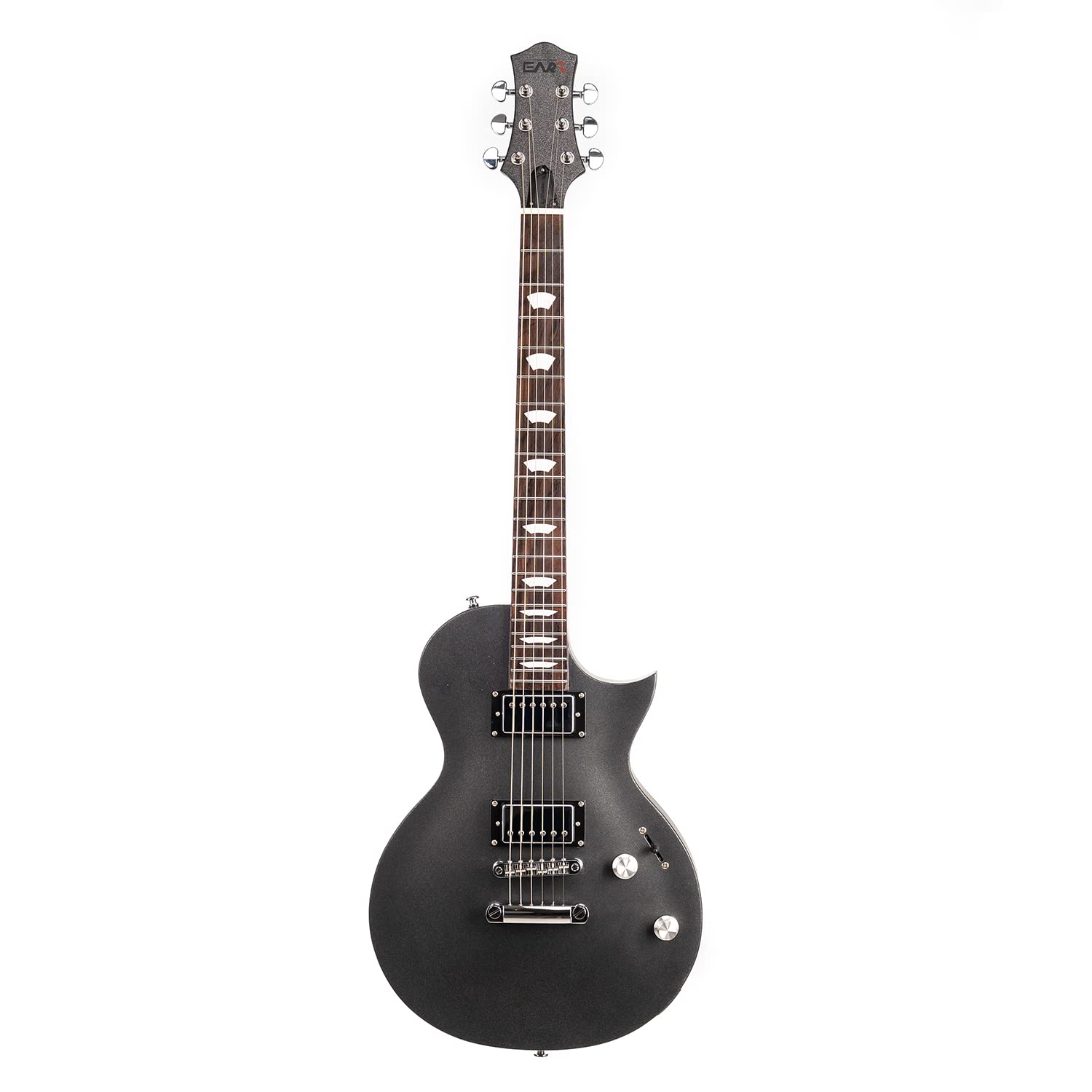 EART EGLP-610 Electric Guitar Solid-Body Electric Guitar,Custom Alnico-II Humbuckers, Satin Sapphire Blue, Satin Gunmetal Black, Satin Honey Tea