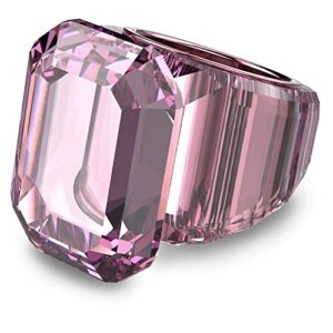 swarovski lucent cocktail ring, pink, size 7