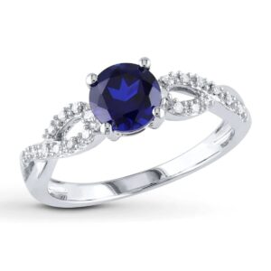 55carat created-blue-sapphire 925 sterling-silver winding cz diamond engagement ring handcrafted fashion jewelry for women and girls size:11