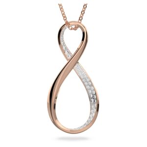 swarovski swarovski exist pendant, infinity, white, rose-gold tone finish