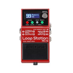 Boss RC-5 Loop Station Bundle with Power Adapter, 10ft Instrument Cable, 6in Patch Cable, and Picks