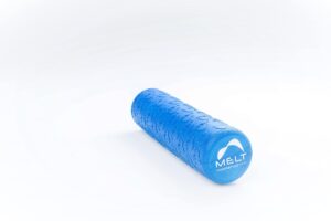 melt method, 18 inch travel soft foam roller, blue, exercise-foam-rollers, mobility improvement, latex free