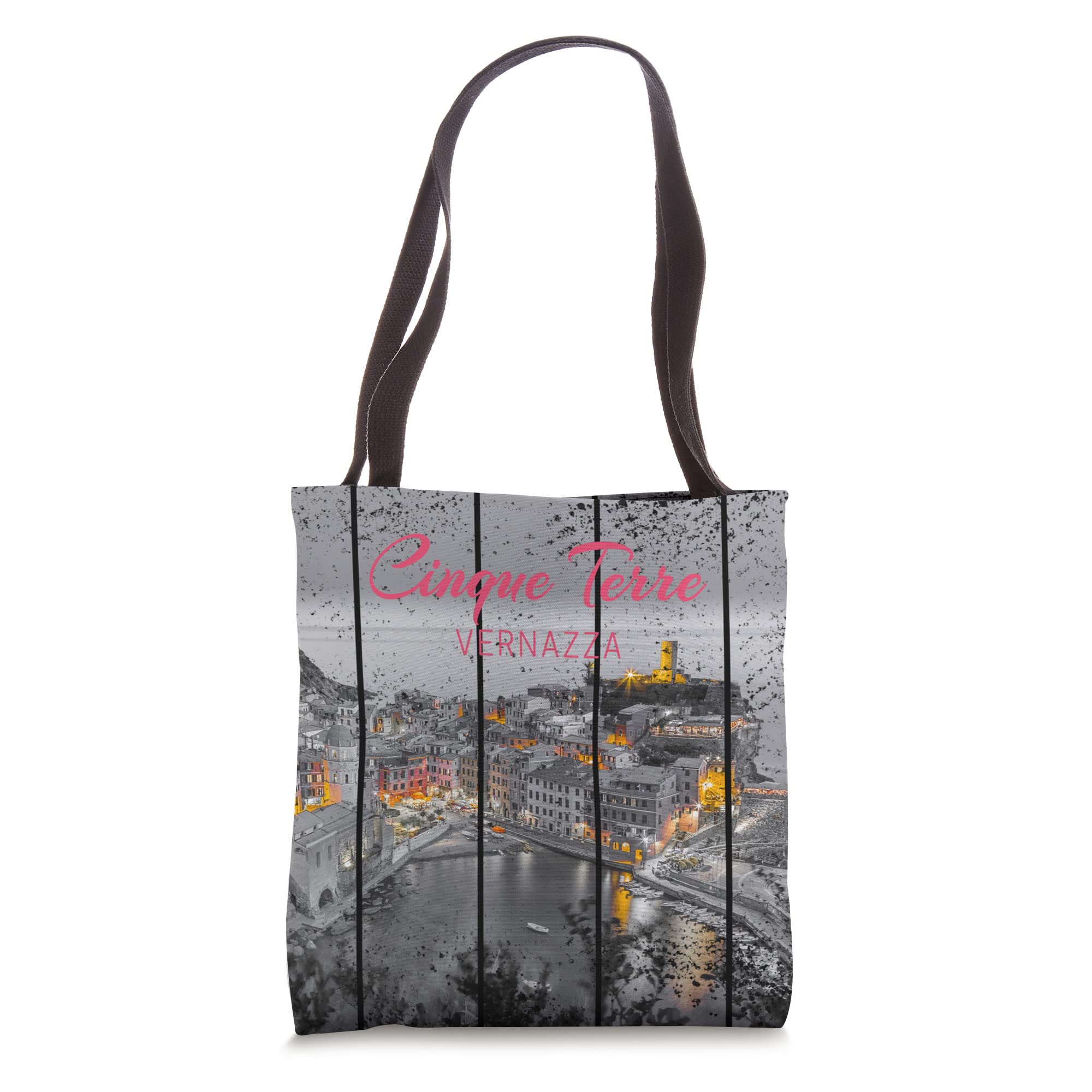 Cinque Terre Vernazza Italian vintage Souvenir Tote Bag