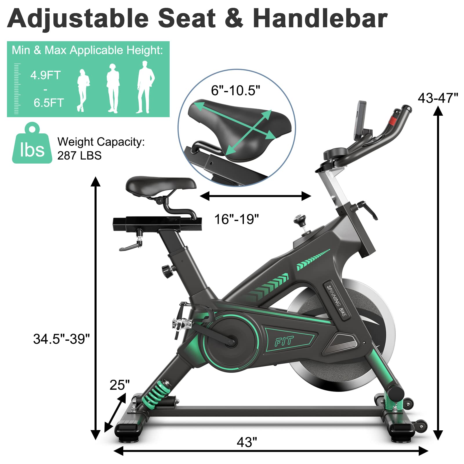 Goplus Indoor Cycling Bike, Stationary Exercise Bike Workout Bike with Device Holders, LCD Monitor, Adjustable Resistance & Seat & Handle, Simulated Swing Design, Suitable for Gym Home Cardio Training