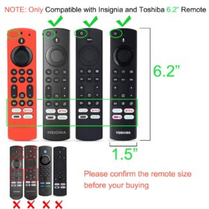 LEFXMOPHY CT95018 Cover Case Replacement for Insignia Toshiba NS-RCFNA-21 CT-RC1US-21 FireTV Remote Cover, Red Silicone Protective Skin Protector with Lanyard