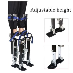 findmall 15-23 Inch Drywall Stilts Grade Adjustable Auminum Tool Stilt for Painting or Cleaning - Black