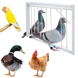 Junniu 15.7in/40cm Pigeon Cage Door One Way Entrance Door Bird T-Trap Birdcage Iron Wire Trap Door for Racing Pigeon Bird Cage Breeding Supply, 15.7in (40cm)