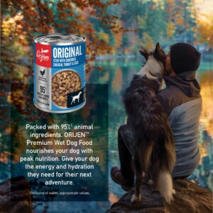 ORIJEN Original Stew Recipe with Chicken, Turkey & Eggs Wet Dog Food, WholePrey Ingredients, 12.8oz (Case of 12)