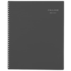 at-a-glance 2022-2023 planner, monthly academic, 8-1/2" x 11", large, dayminder, charcoal (ayc47045)