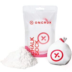 oncrux chalk sock 2 oz - premium refillable chalk ball - made in usa - performance grade grip enhancer for weightlifting, rock climbing, gymnastics, disc golf and more