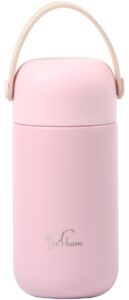 yerbam 5.5oz mini tumbler stainless steel vacuum insulated water bottle double wall thermos flask small size bpa free leakproof (brink pink)