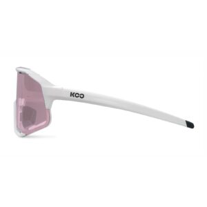 KOO Demos Sunglasses I Performance Eyewear for Road, MTB Cyclists & Cyclocross Sports - White L.Photochromic Pink