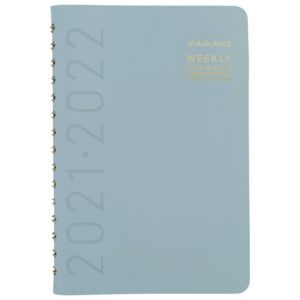 at-a-glance 2022-2023 planner, weekly & monthly academic, 5" x 8", small, contempo, seaglass (70101x46)