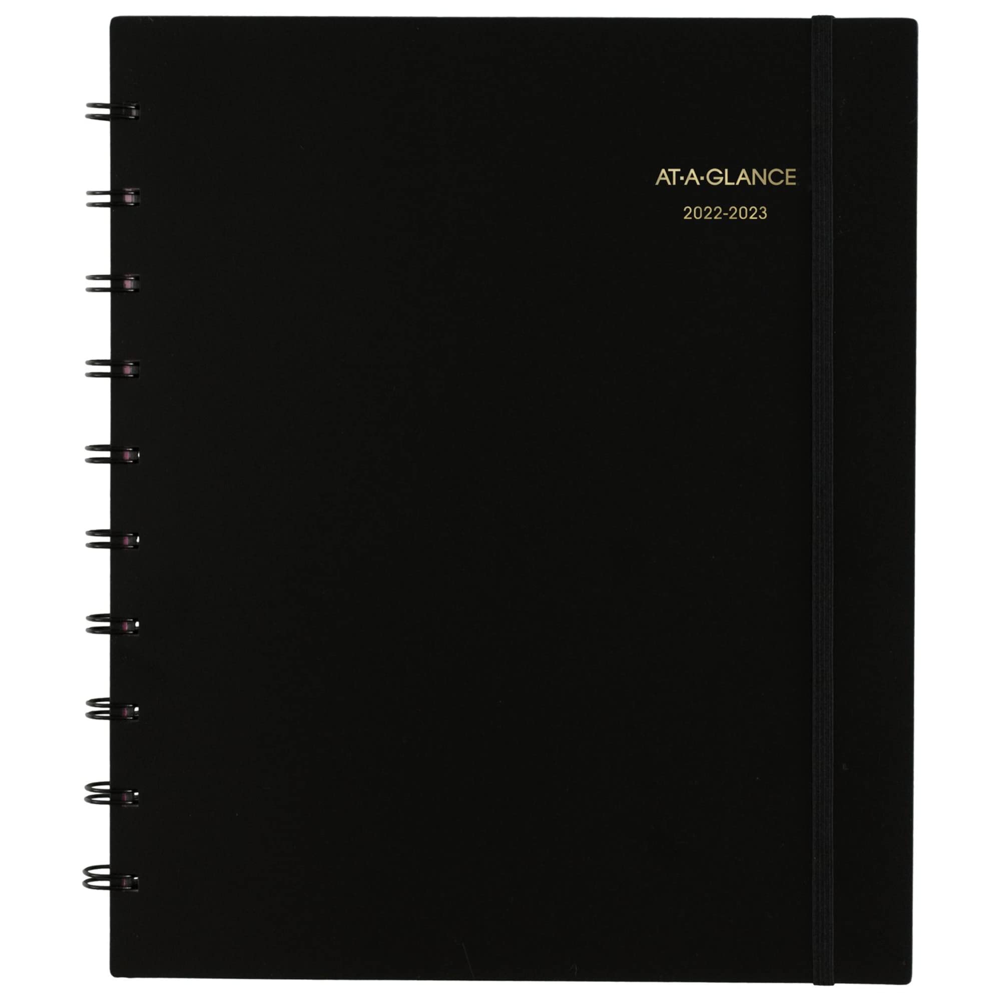 AT-A-GLANCE 2022-2023 Planner, Weekly & Monthly Academic Appointment Book, 9" x 11", Large, Move-A-Page, Black (70957E05)