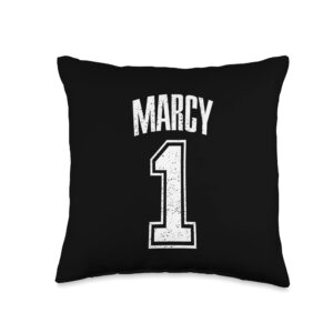 marcy support accessories & fan gifts men women marcy supporter number 1 biggest fan throw pillow, 16x16, multicolor