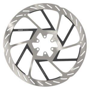 sram hs2 disc brake rotor - 220mm, 6-bolt, rounded, silver/black