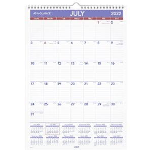 at-a-glance 2022-2023 wall calendar, monthly academic, 12" x 17", medium, wirebound (pma228)