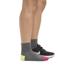 Darn Tough Women's 1/4 Ultra-Lightweight Run Sock (Style 1044) - Aqua, Medium