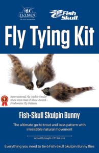 flymen fishing company skulpin bunny fly tying kit