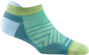 darn tough women's run no show tab ultra-lightweight sock (style 1043) - aqua, medium