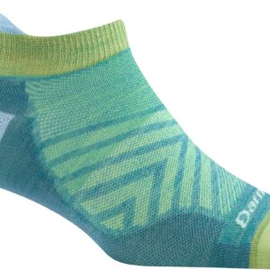 Darn Tough Women's Run No Show Tab Ultra-Lightweight Sock (Style 1043) - Aqua, Medium