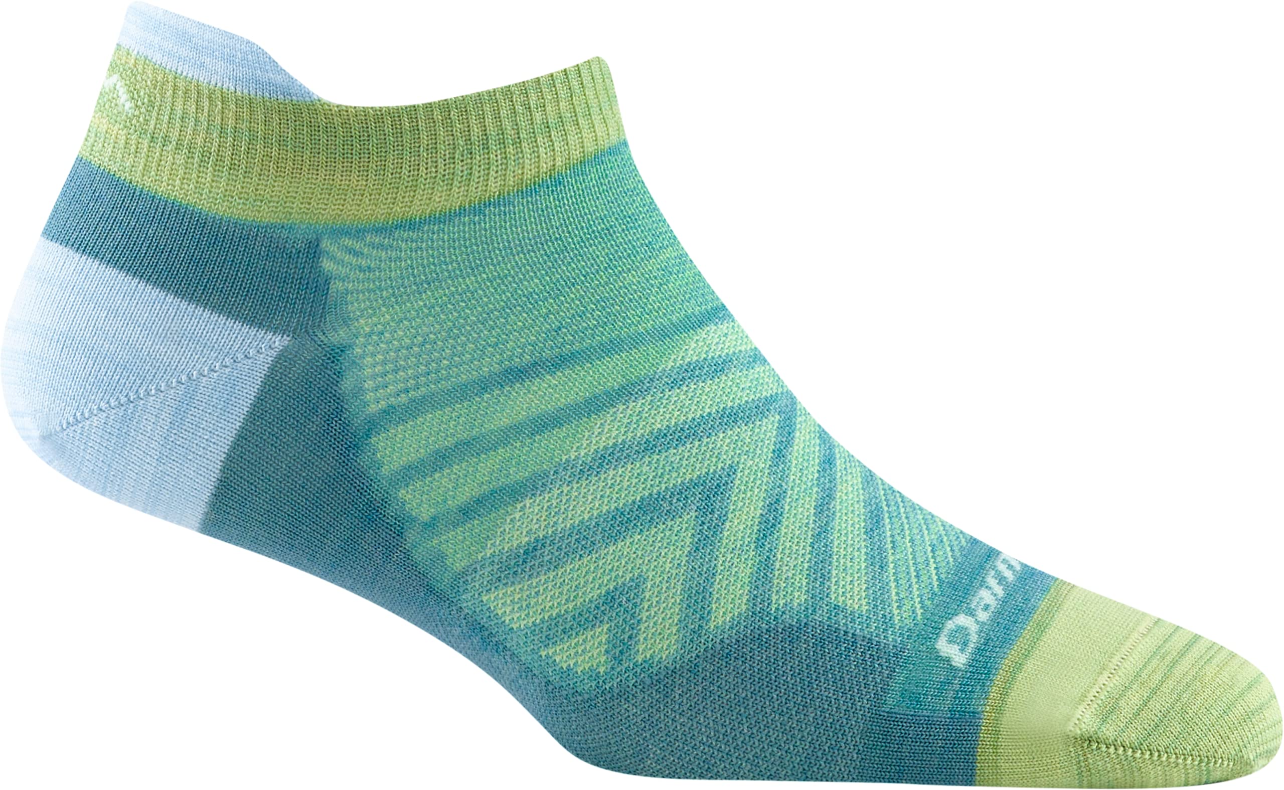 Darn Tough Women's Run No Show Tab Ultra-Lightweight Sock (Style 1043) - Aqua, Medium