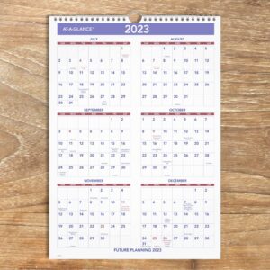 AT-A-GLANCE 2022-2023 Wall Calendar, Monthly Academic, 12" x 17", Medium, Wirebound (PMA228)