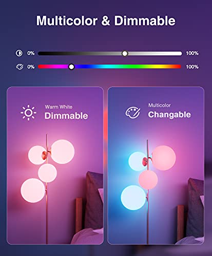 Beantech Smart Bulb, WiFi LED Light Bulbs, Color Changing Dimmable Light Bulb 2700K-6500K, Smart Light Bulbs Work with Alexa & Google Assistant, A19 Alexa Light Bulb, RGB Tunable White Bulb, 4 Pack