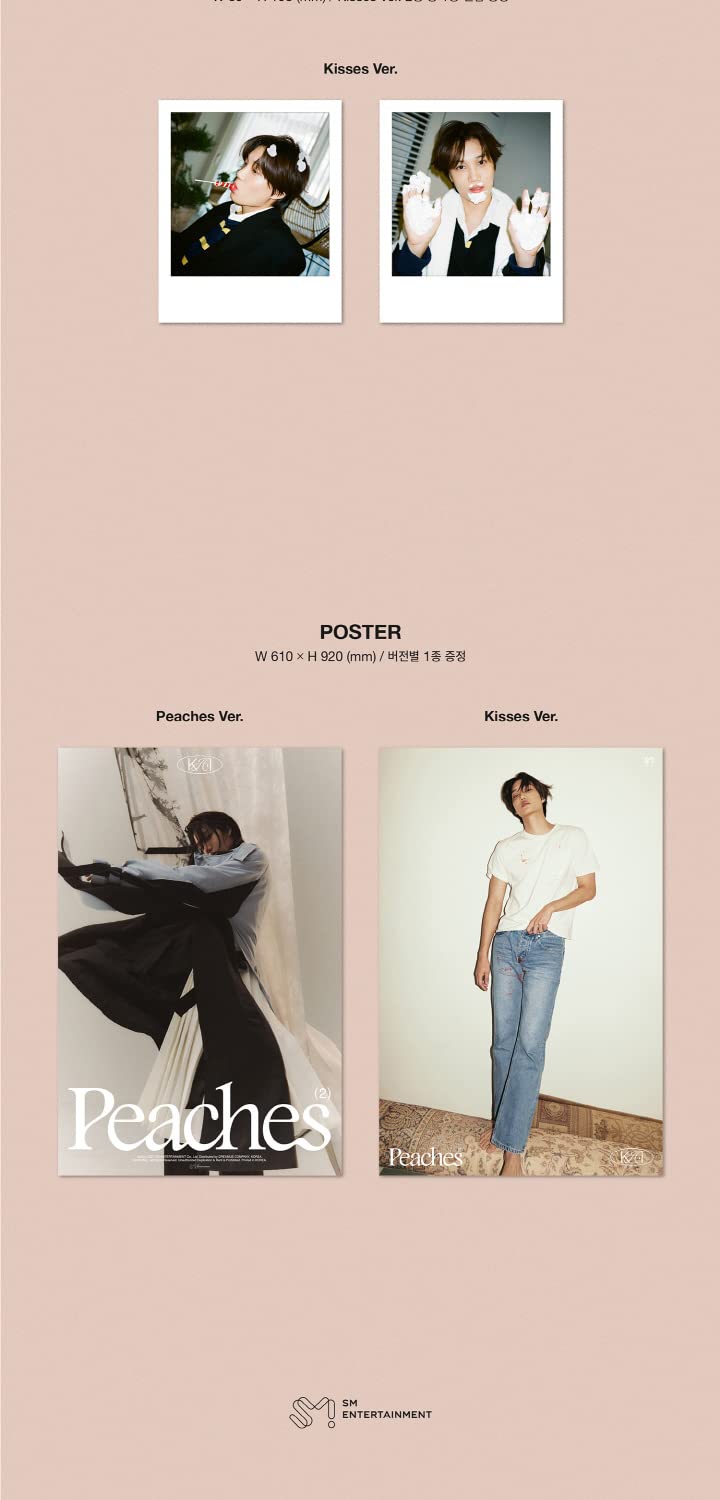 EXO Kai Peaches 2nd Mini Album Contents+Poster+Message Photo Card Set+Tracking Kpop Sealed (PHOTOBOOK B)