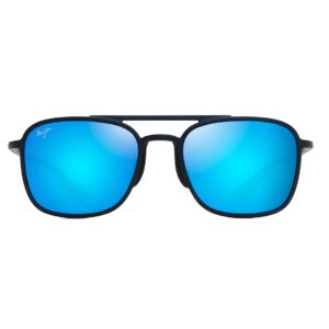 Maui Jim Men's and Women's Keokea Polarized Aviator Sunglasses, Blue/Blue Hawaii, Medium