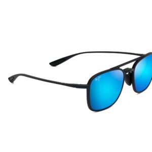 Maui Jim Men's and Women's Keokea Polarized Aviator Sunglasses, Blue/Blue Hawaii, Medium