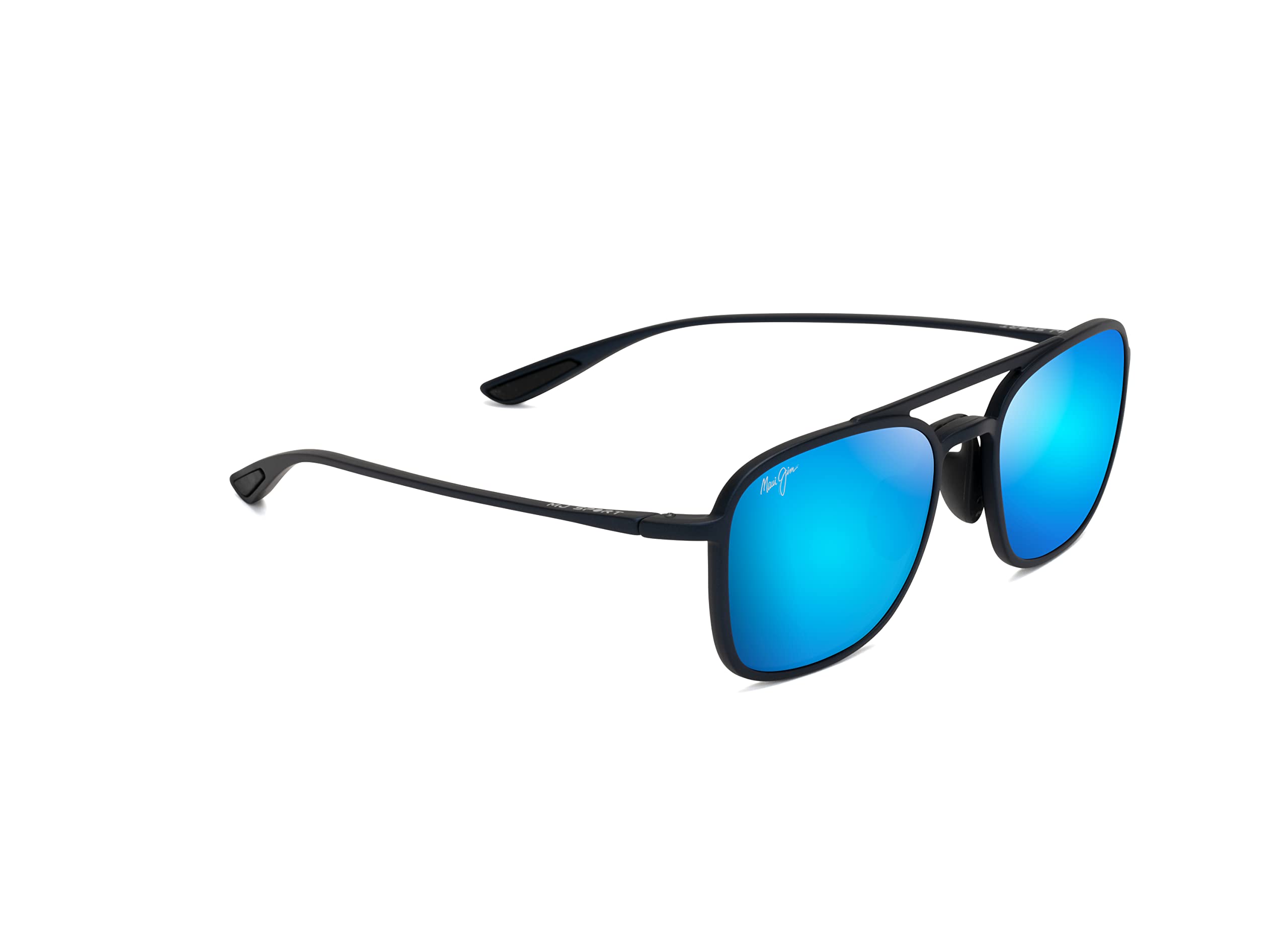 Maui Jim Men's and Women's Keokea Polarized Aviator Sunglasses, Blue/Blue Hawaii, Medium