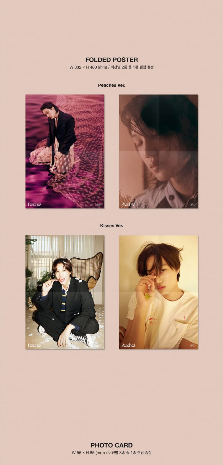 EXO Kai Peaches 2nd Mini Album Contents+Poster+Message Photo Card Set+Tracking Kpop Sealed (PHOTOBOOK B)