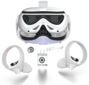 arlon graphics star storm helmet troop skin wrap decal for oculus quest 2 vinyl and easy to apply - detailed video instructions, white