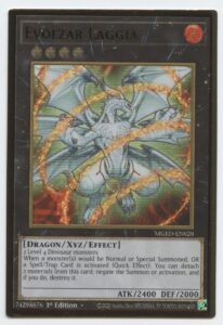 evolzar laggia - mged-en028 - premium gold rare - 1st edition