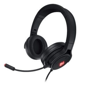 cherry hc 2.2 wired headset for gaming & multimedia usb 7.1 surround sound detachable microphone black 7 foot long cord.