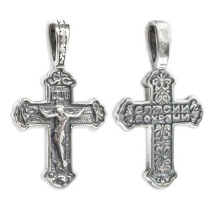 925 sterling silver small orthodox cross necklace for men women - dainty jesus christ crucifix pendant - christian religious jewelry gifts for women men - handmade