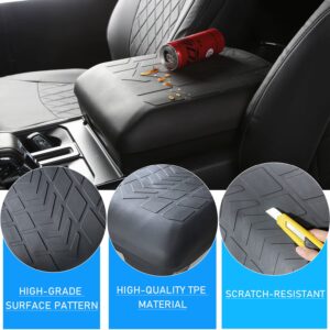 ANMOSVO for F150 Center Console Cover 2021 2022 2023 2024 - TPE & Waterproof Armrest Pad Center Console Armrest Cushion for Ford F150 2021 2022 2023 2024 Interior Acessories