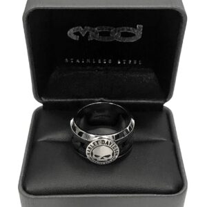 Harley-Davidson Men's Black Steel Chain Willie G Skull H-D Ring (12)