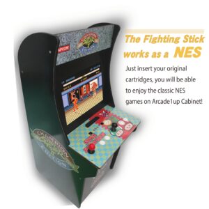 NES Fighting Stick for Arcade1Up Cabinet, Play Classic NES Games on the Cabinet, Plug your NES Cartridge and Play, Work as a NES console, Modded Joysticks Specially Designed for Arcade1Up