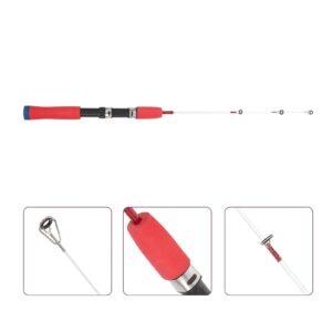 Ice Fishing Rod Short Pole: Winter Outdoor Portable Short Shrimp Fishing Rod Small Sea Mini Fishing Pole Metal Lure Ice Fishing Stick Outdoor Fishing Equipment for Men