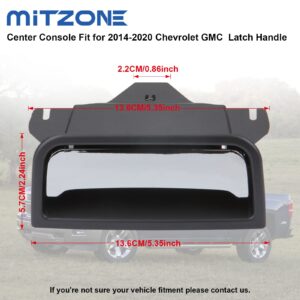 MITZONE Center Console Armrest Latch fit for 2014-2020 Chevy Silverado GMC Sierra Suburban Tahoe Yukon Lid Latch Handle Replace 22861304