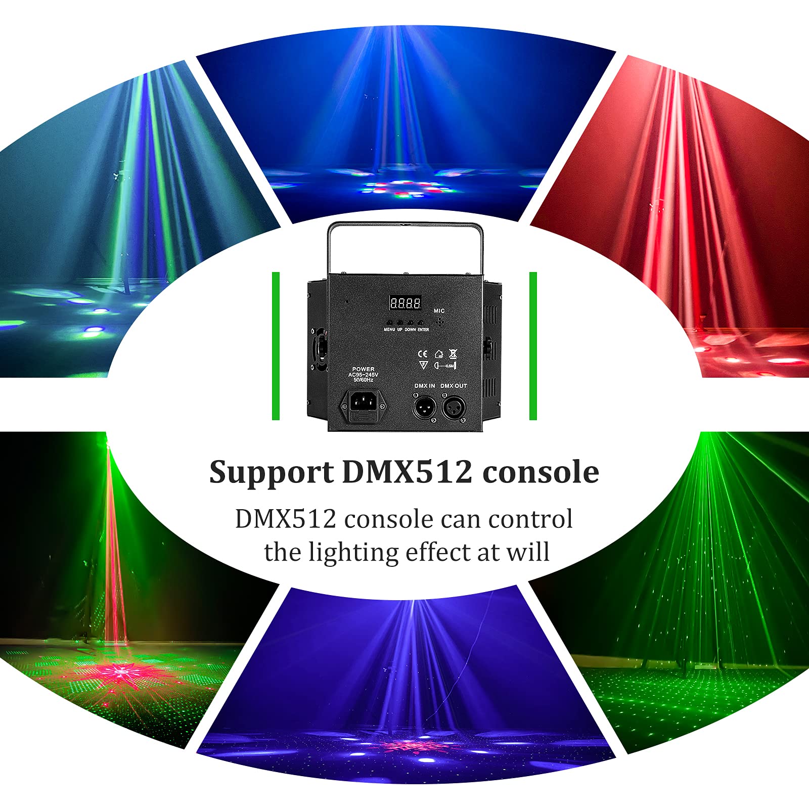 UV Dj Lights 100W Bee Eye Strobe Stage Light Disco Light DJ Light with Beam Pattern Strobe Effect, Remote and DMX Control for Stage Wedding Bar Karawa Church Disco Show Party Lights...