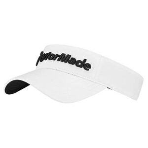 taylormade golf standard radar visor, white, medium